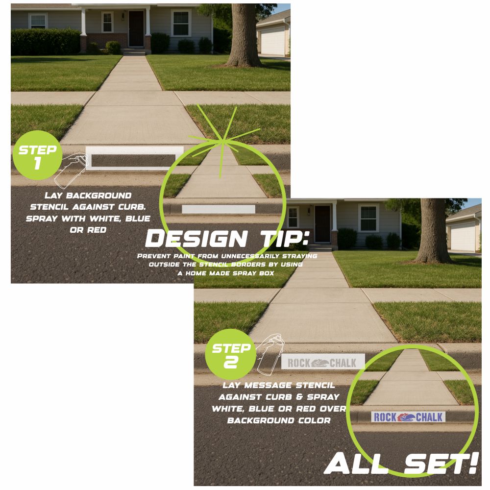 Rock Chalk Curb Painting Stencil – Stencil Ease