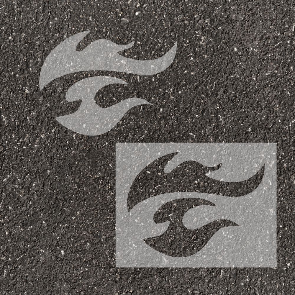 Flame Parking Space Stencils for High School Seniors – Stencil Ease