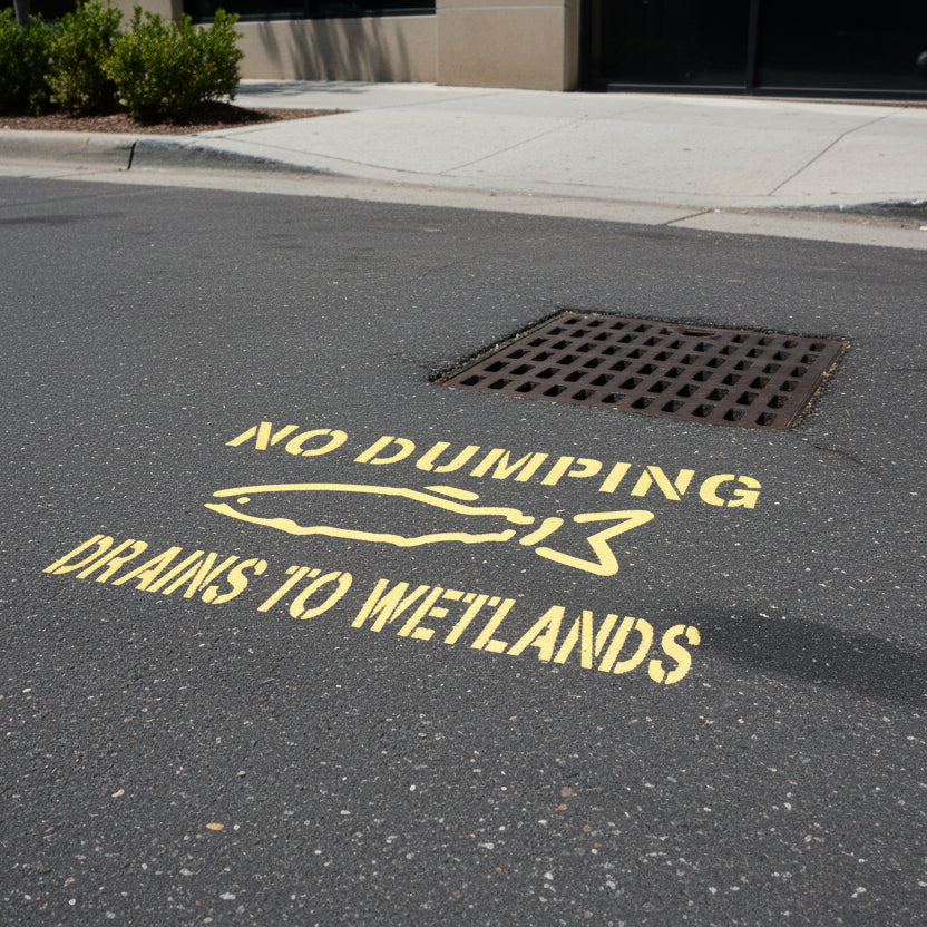 Storm Drain Stencils — Bay, Lake, Ocean & More | StencilEase – Stencil Ease