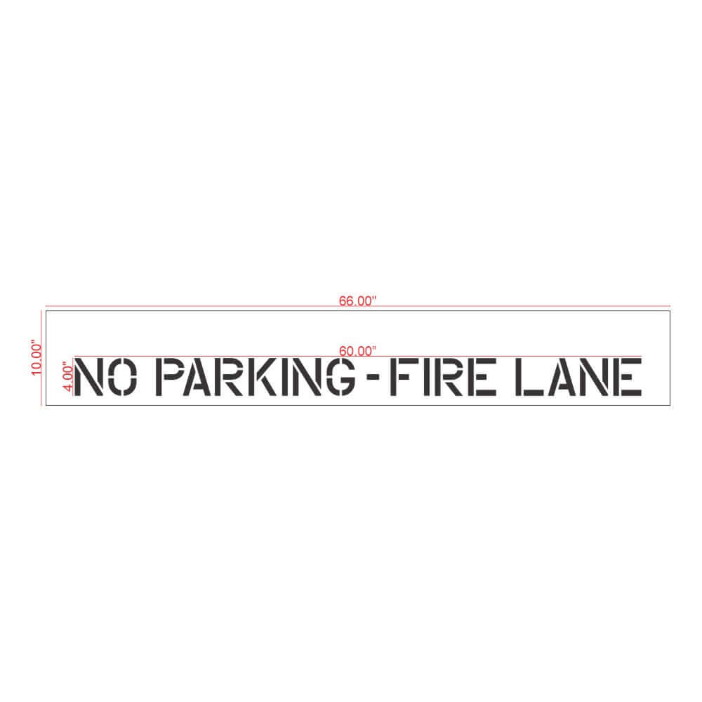 NO PARKING – FIRE LANE Stencil | Durable & Code-Compliant Pavement ...