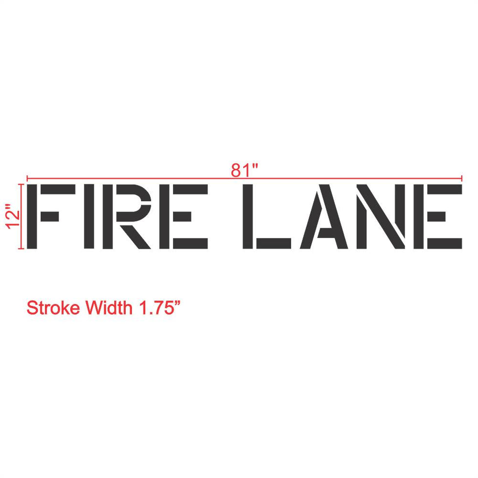 Fire Lane Stencil | Stencil Ease