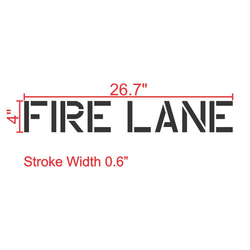 Fire Lane Stencil | Stencil Ease