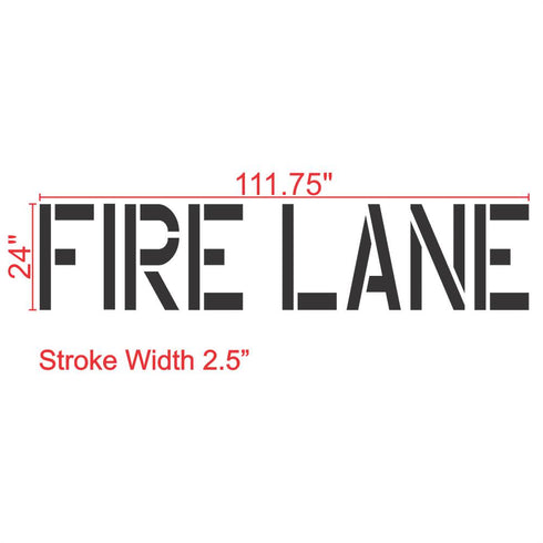 Fire Lane Stencil | Stencil Ease