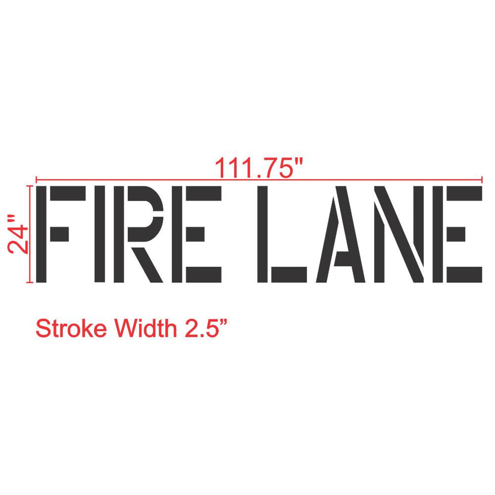 Fire Lane Stencil | Stencil Ease