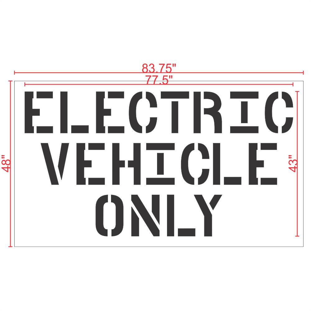 EV Parking Only Stencil: Durable & Reusable for Clear Markings ...