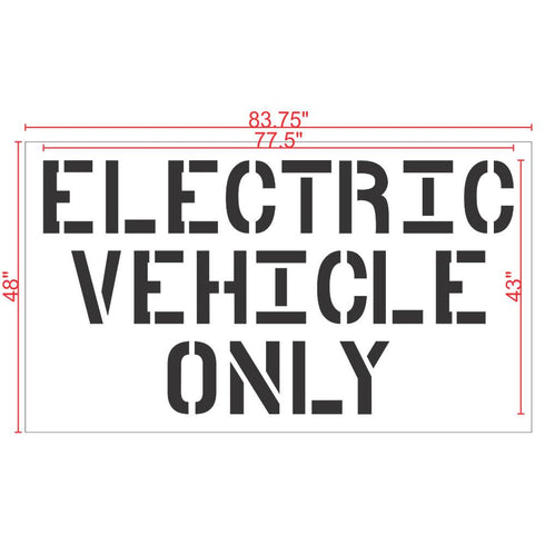 EV Parking Only Stencil: Durable & Reusable for Clear Markings ...