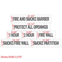 7 Stencil Fire Wall Marking Kit | Fire Code Stencils – Ensure Fire ...