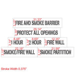 7 Stencil Fire Wall Marking Kit | Fire Code Stencils