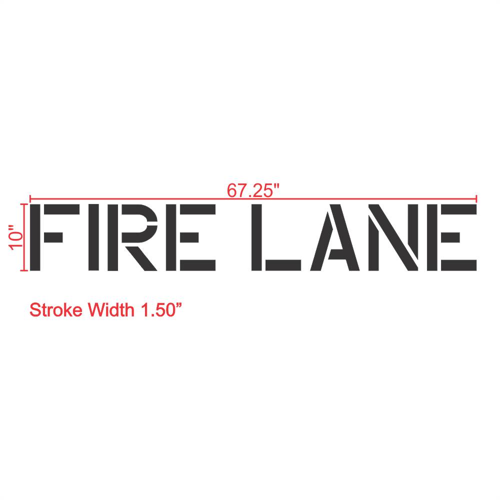 Fire Lane Stencil | Stencil Ease