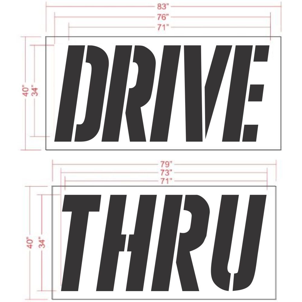 Drive Thru McDonald's Parking Lot Stencil – Stencil Ease