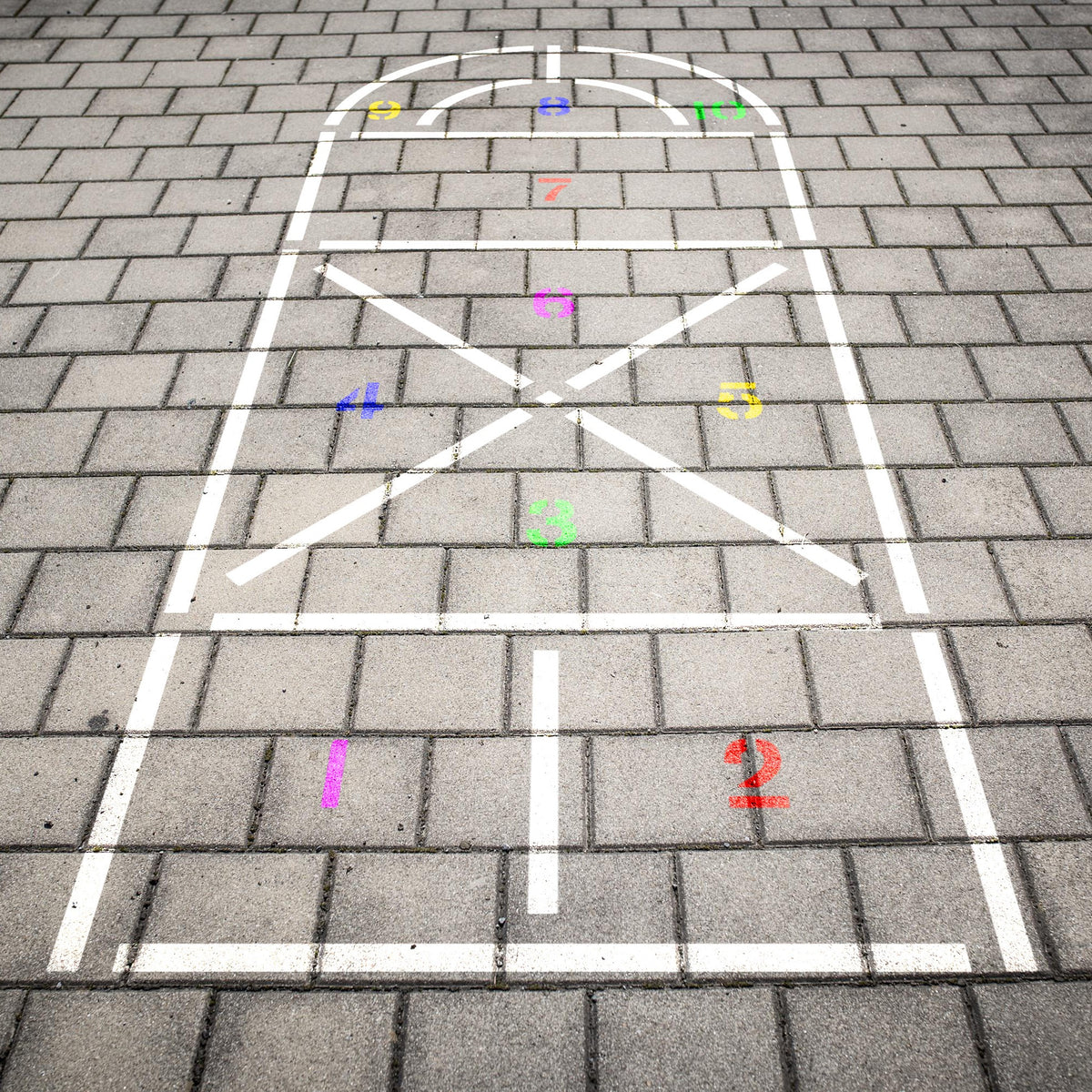 Hopscotch Stencil for Playgrounds & Paved Surfaces – Stencil Ease