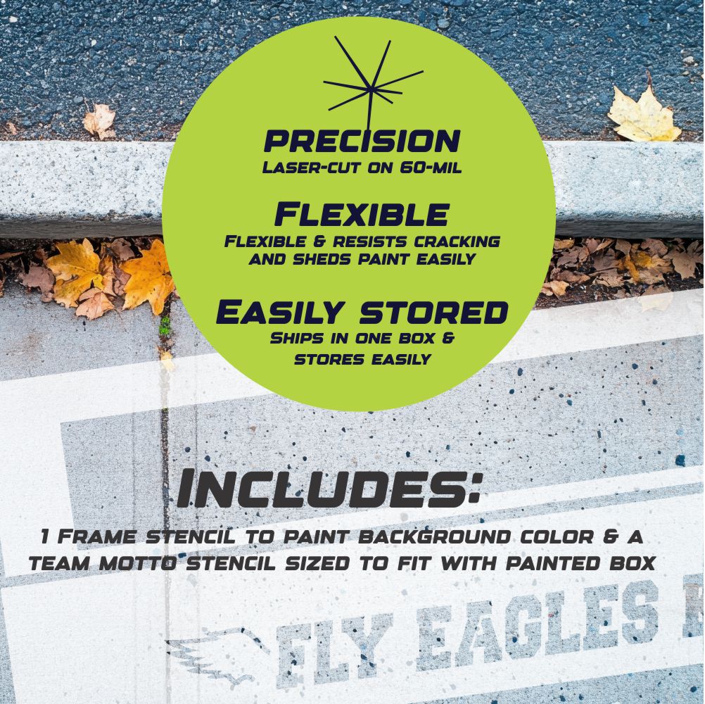 Fly Eagles Fly Curb Painting Stencil – Stencil Ease