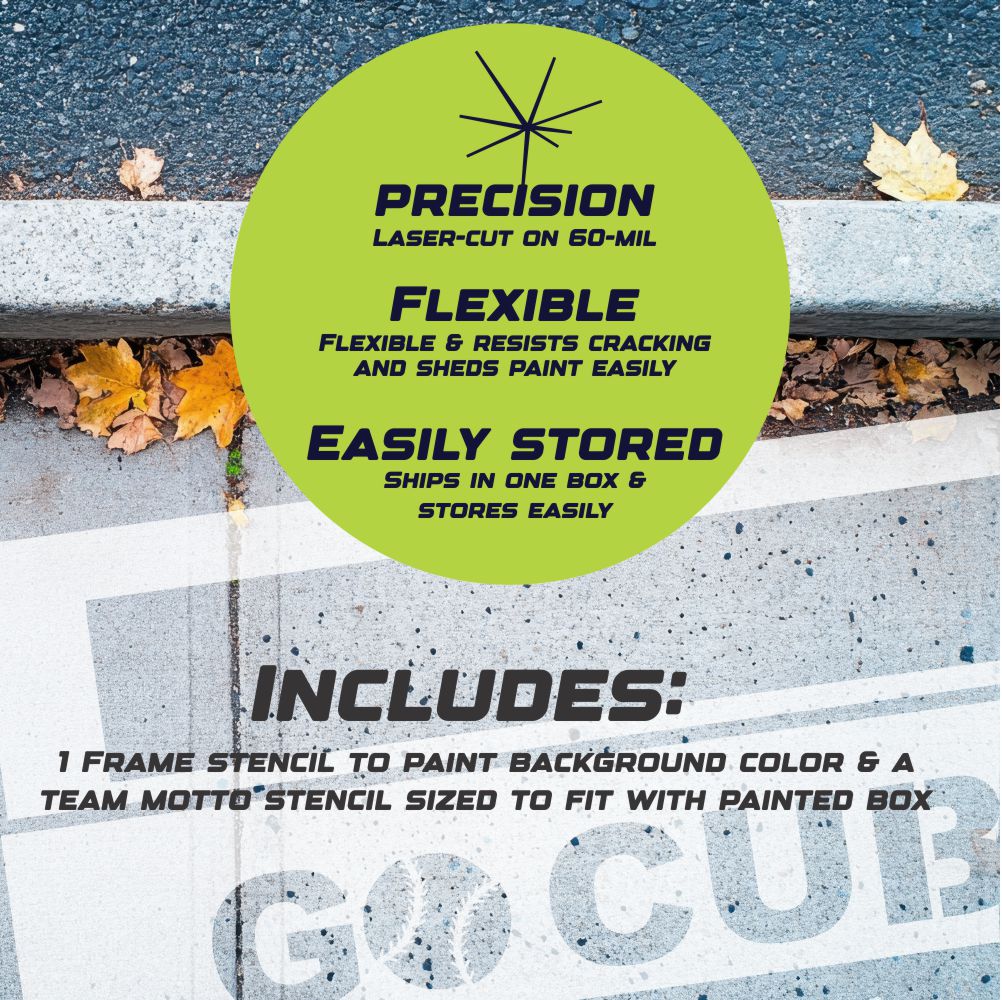 Go Cubs Go Curb Painting Stencil – Stencil Ease