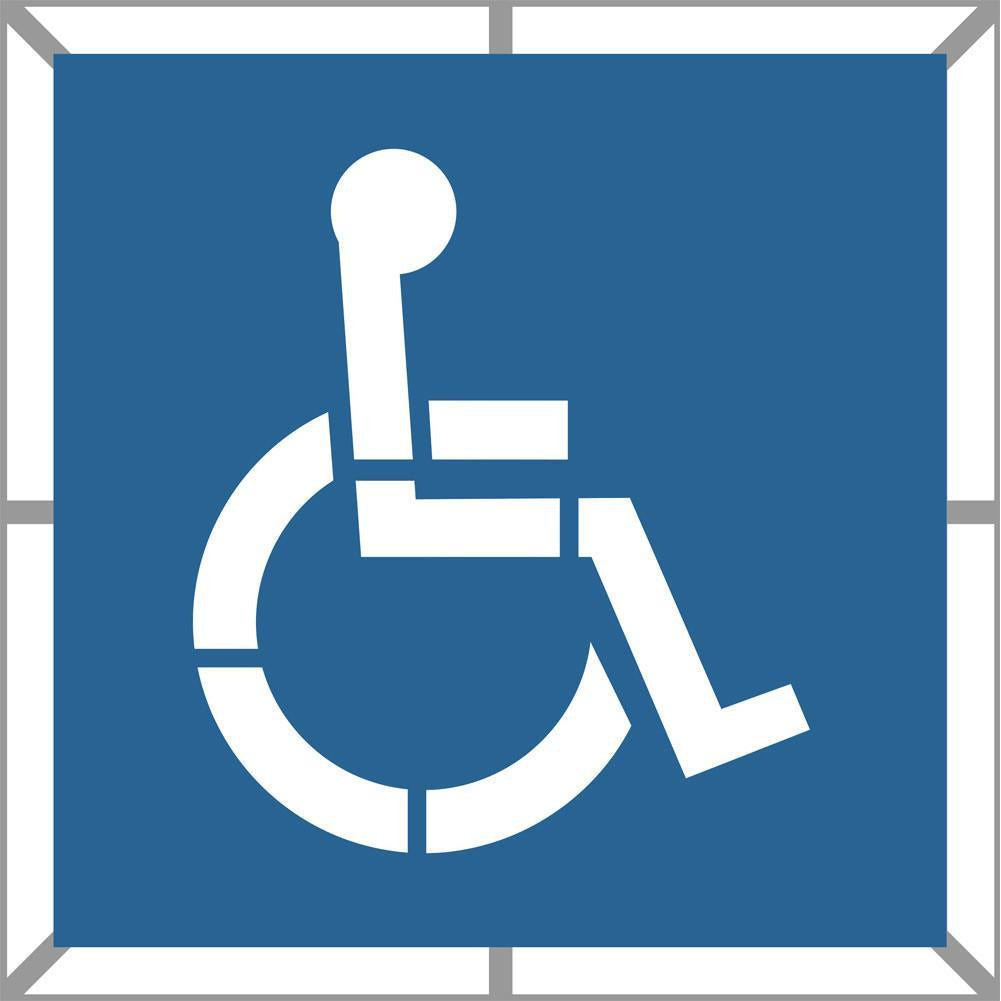 2 Part Handicap Stencil Kit | ADA | Stencil Ease