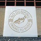 Circular Drains to River Stencil | Stencil Ease