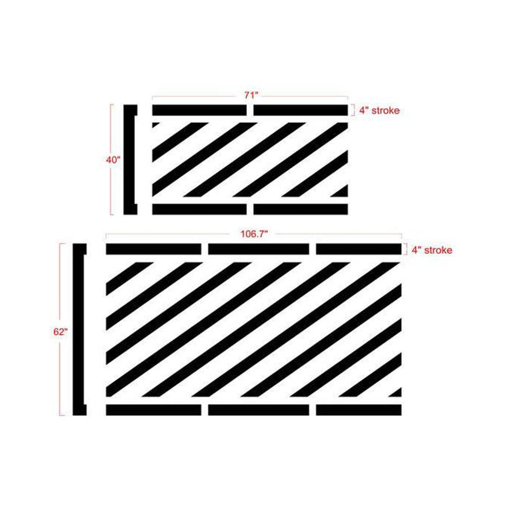 No Parking Zone Stripes Stencil | Define No Parking Zones Effectively ...