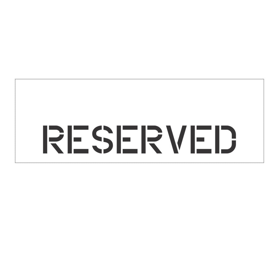 Reserved Parking Stencil | Stencil Ease