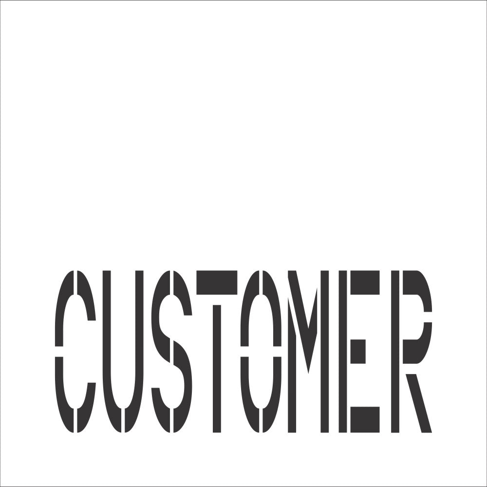 Customer Parking Lot Stencil – Stencil Ease