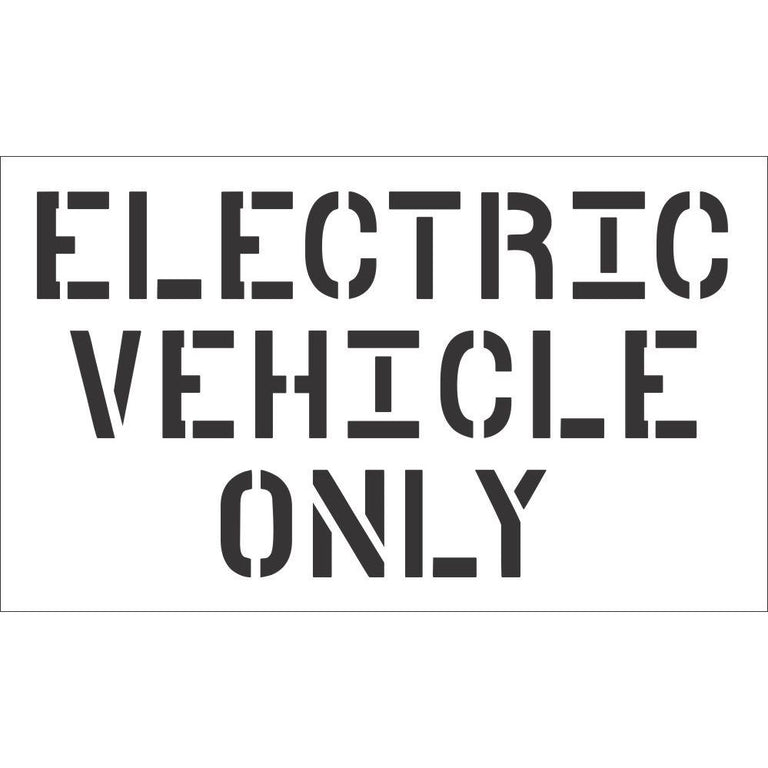 EV Parking Stencils for Electric Vehicle Charging Stations