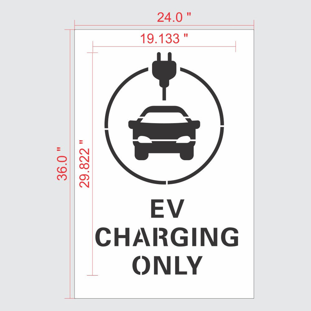 EV Parking Stencils for Electric Vehicle Charging Stations