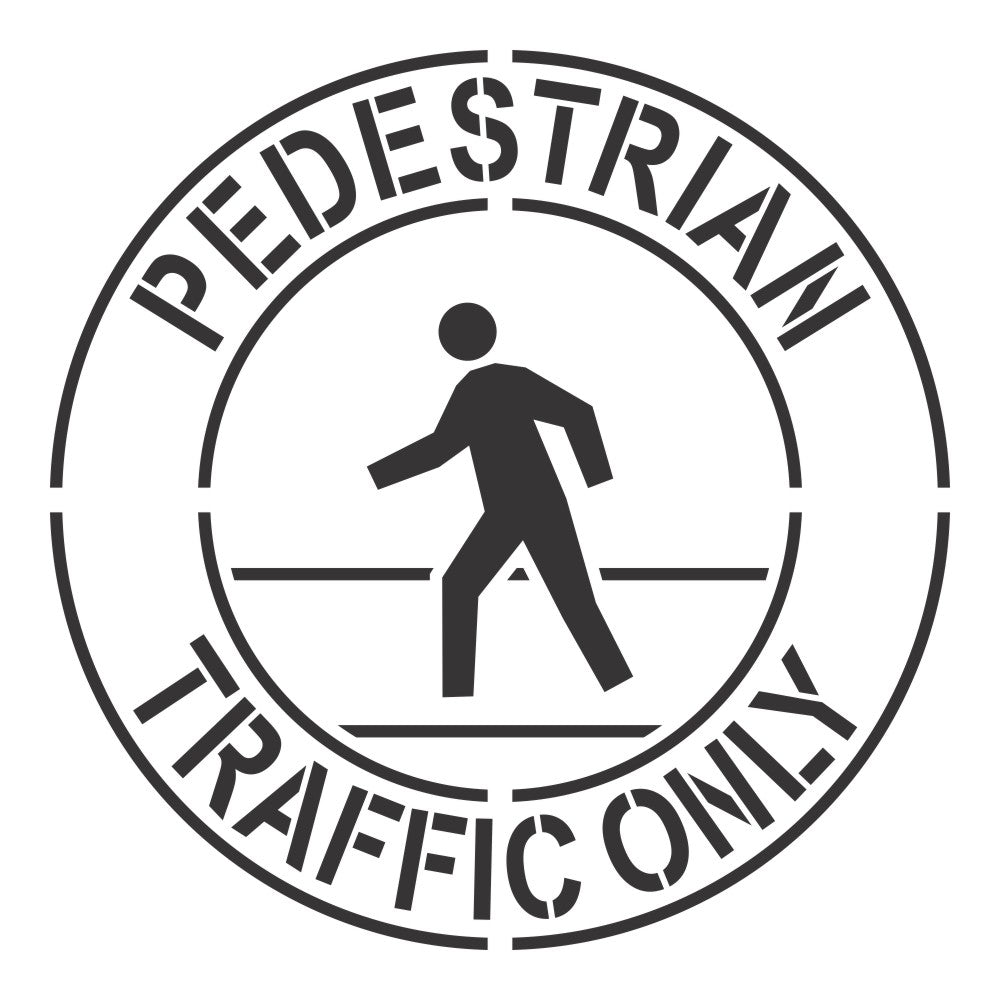 Pedestrian Traffic Stencil, Stay Safe with a Stencil – Stencil Ease