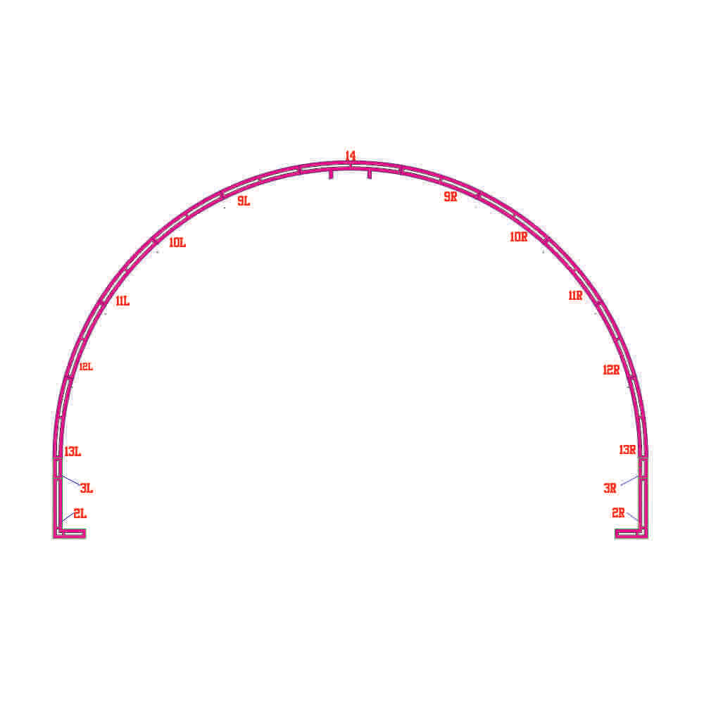 NCAA 3 Point Line Stencil | 3pt Arc | Stencil Ease