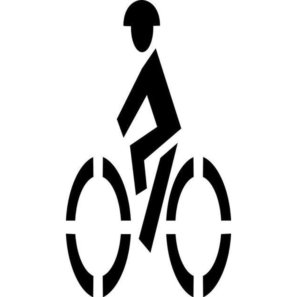 Bicycle Stencil, Think Bike Lane Safety and Traffic Flow – Essential ...