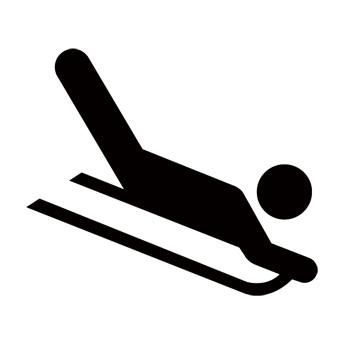 Sledding, Recreational Guide Sign Stencil – Stencil Ease
