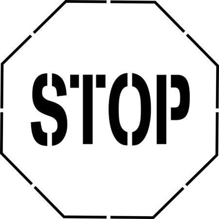 Stop Sign Stencil, for Parking lot and road markings