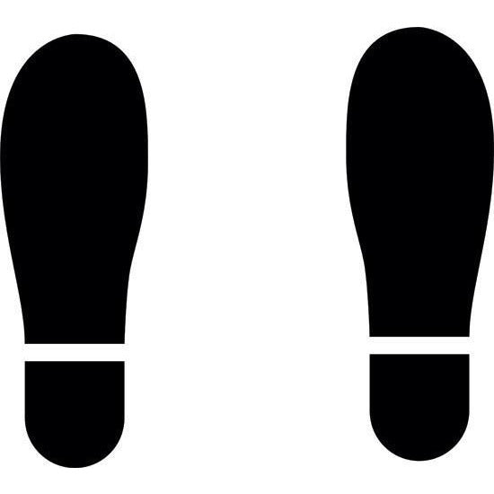 Walking Footprint Pedestrian Walkway Warehouse Safety Stencil – Stencil ...