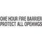 One Hour Fire Barrier and Smoke Barrier | Fire Code Stencils