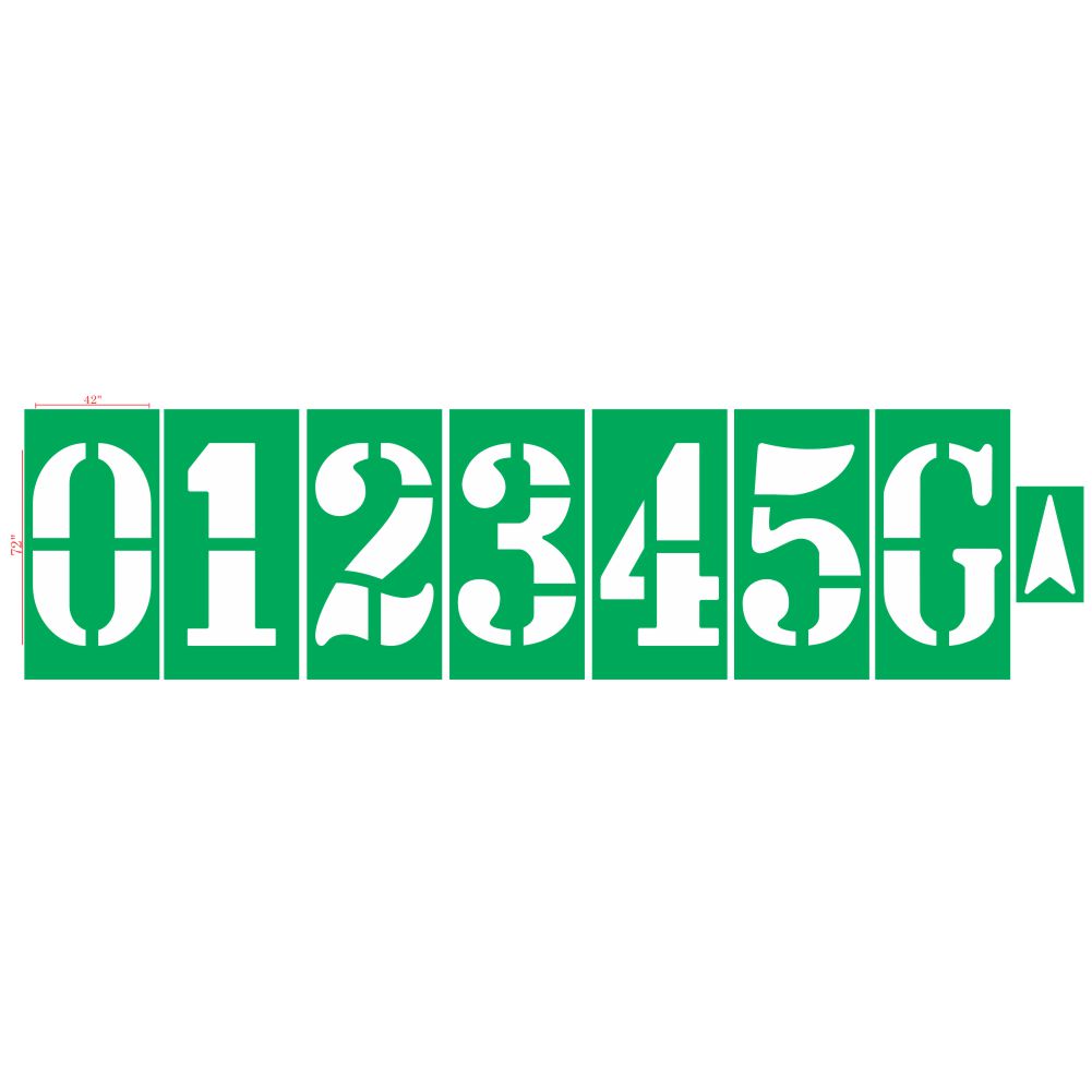 Football Field Number Stencils