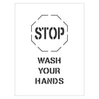 STOP Wash Your Hands | Safety Sign Stencil | Promote Hygiene with Clear ...