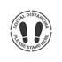 Social Distancing Floor Circle Stencil | Reopen Safely Signs – Stencil Ease
