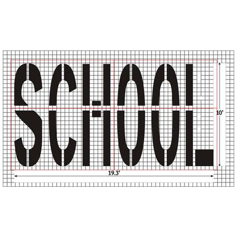 MUTCD Standard SCHOOL Stencil | Clearly Mark School Zones – Stencil Ease