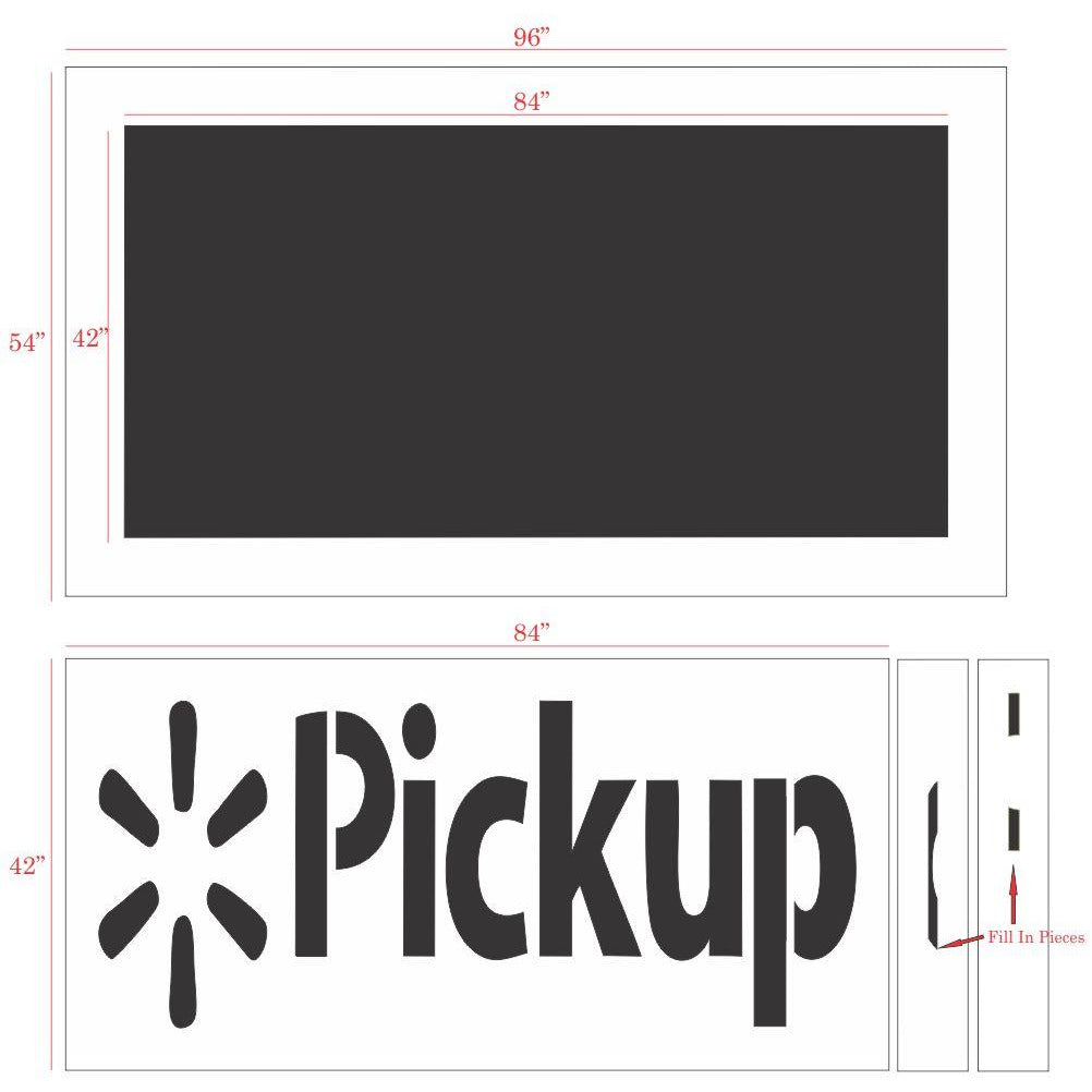 Walmart PICK UP Stencil | Designate Convenient Pick-Up Locations ...