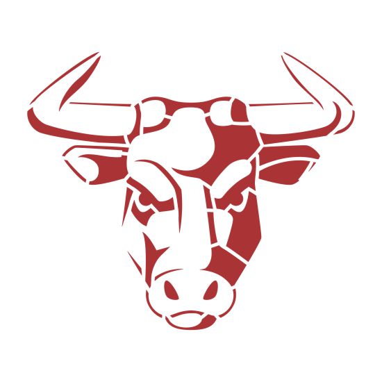 Bull Head Mascot Stencil – Stencil Ease