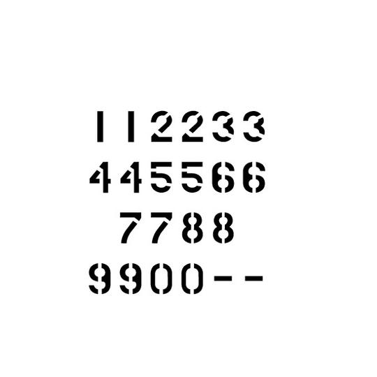 Military Font Numbers