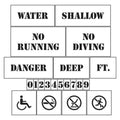 Pool Area Marking Stencils Kit | Essential for Pool Area – Stencil Ease