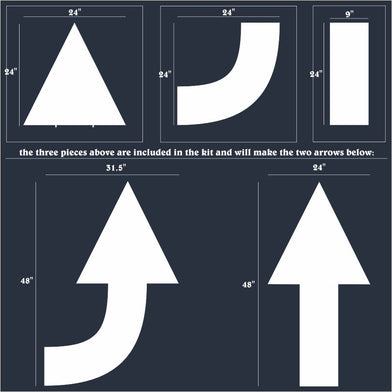 Arrow Traffic Marking Stencil Kit – Mark Roads and Parking Lots ...