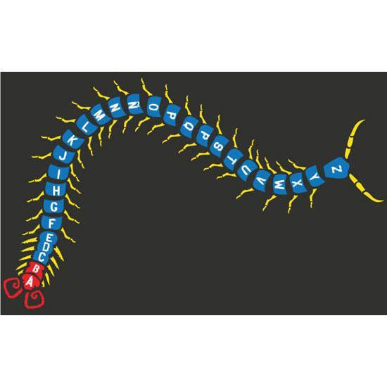 Centipede Alphabet Stencil for Playgrounds | Stencil Ease