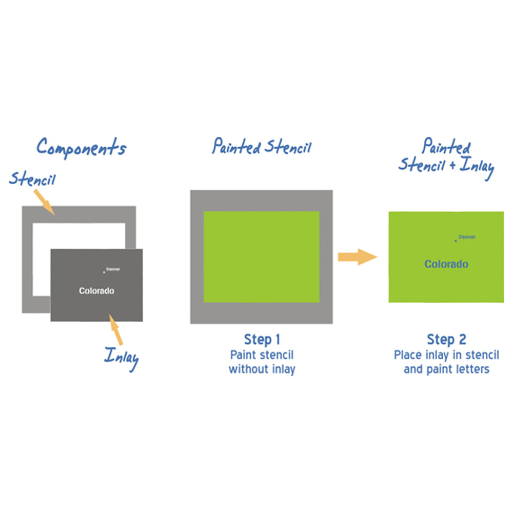 Colorado State Map Stencil for Accurate State Markings – Stencil Ease
