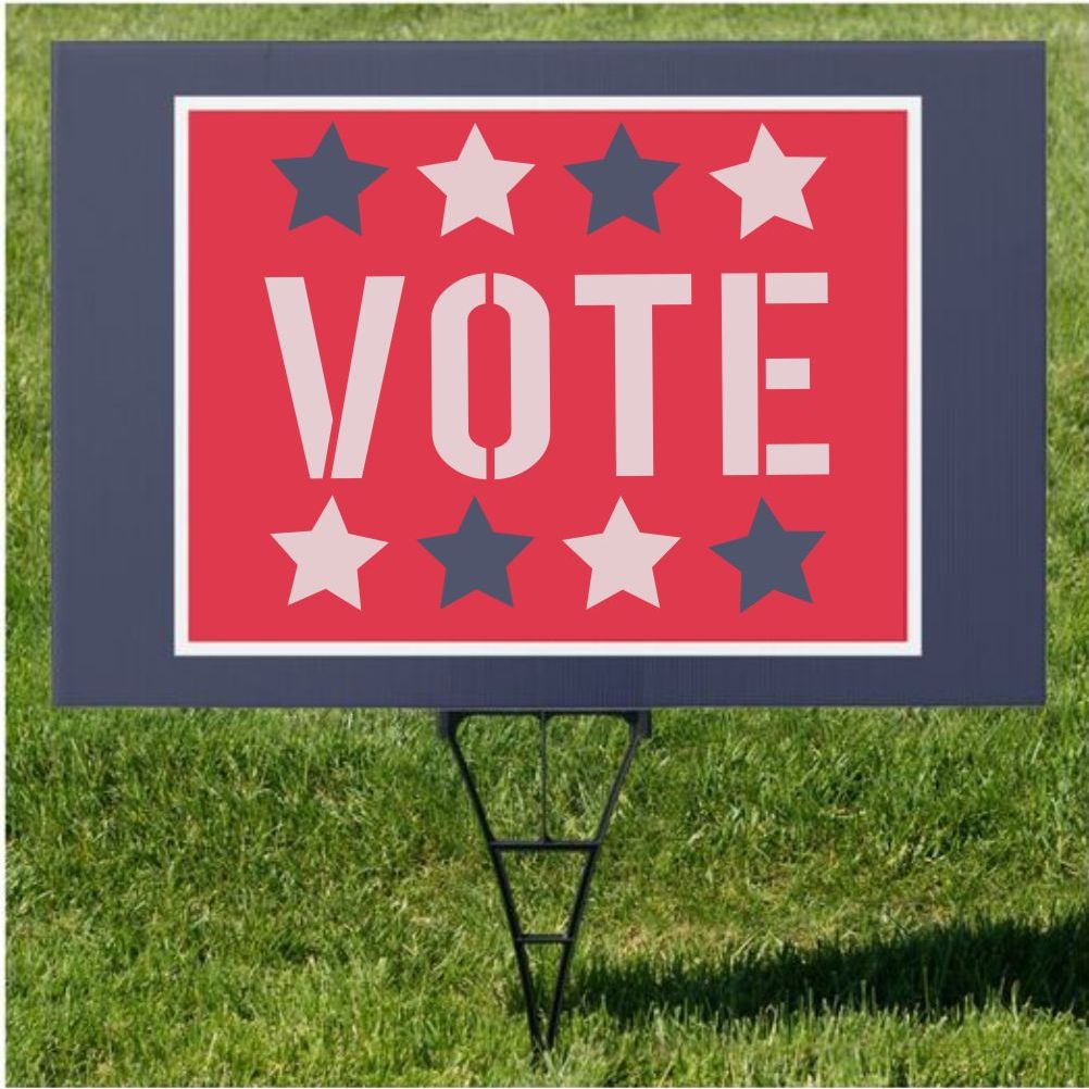 Vote | Election Sign Stencil | Promote Civic Engagement with Clarity ...