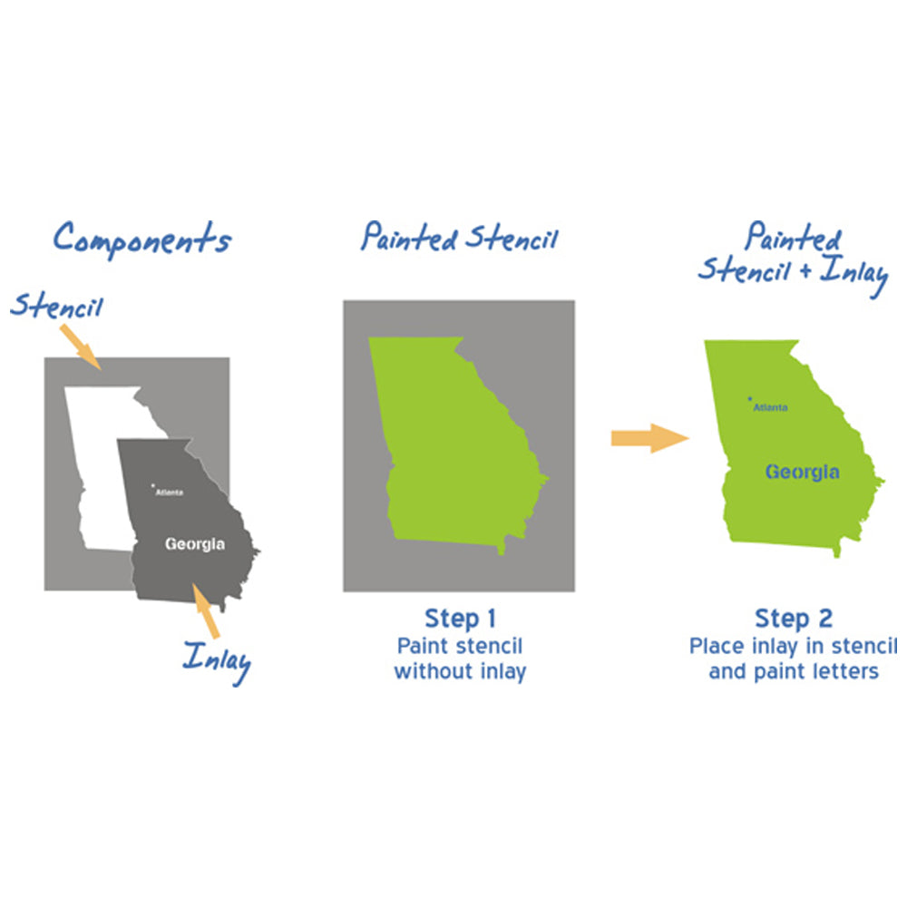 Georgia State Map Stencil – Stencil Ease