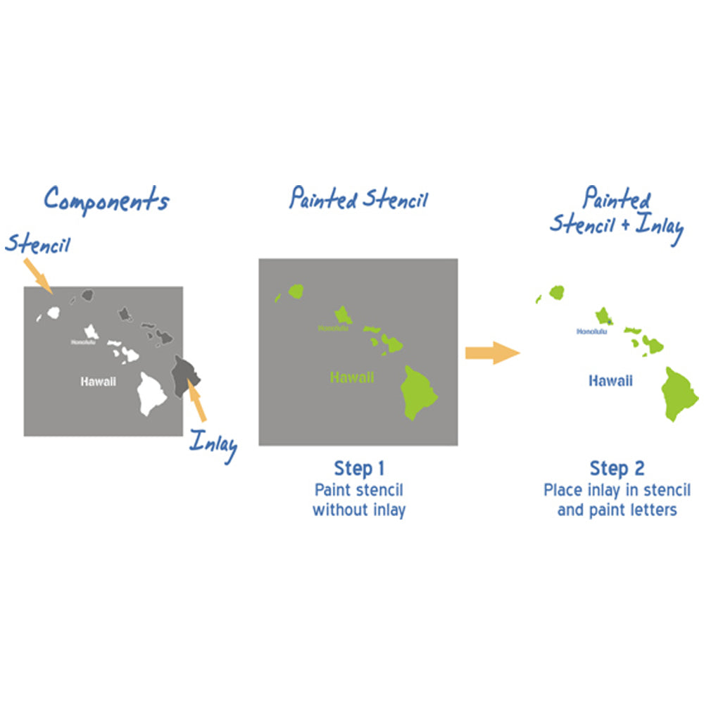 Hawaii State Map Stencil – Stencil Ease