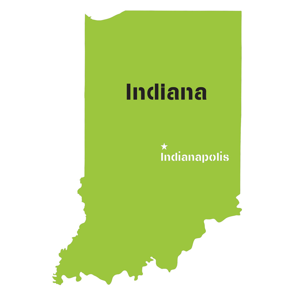 Indiana State Map Stencil – Stencil Ease