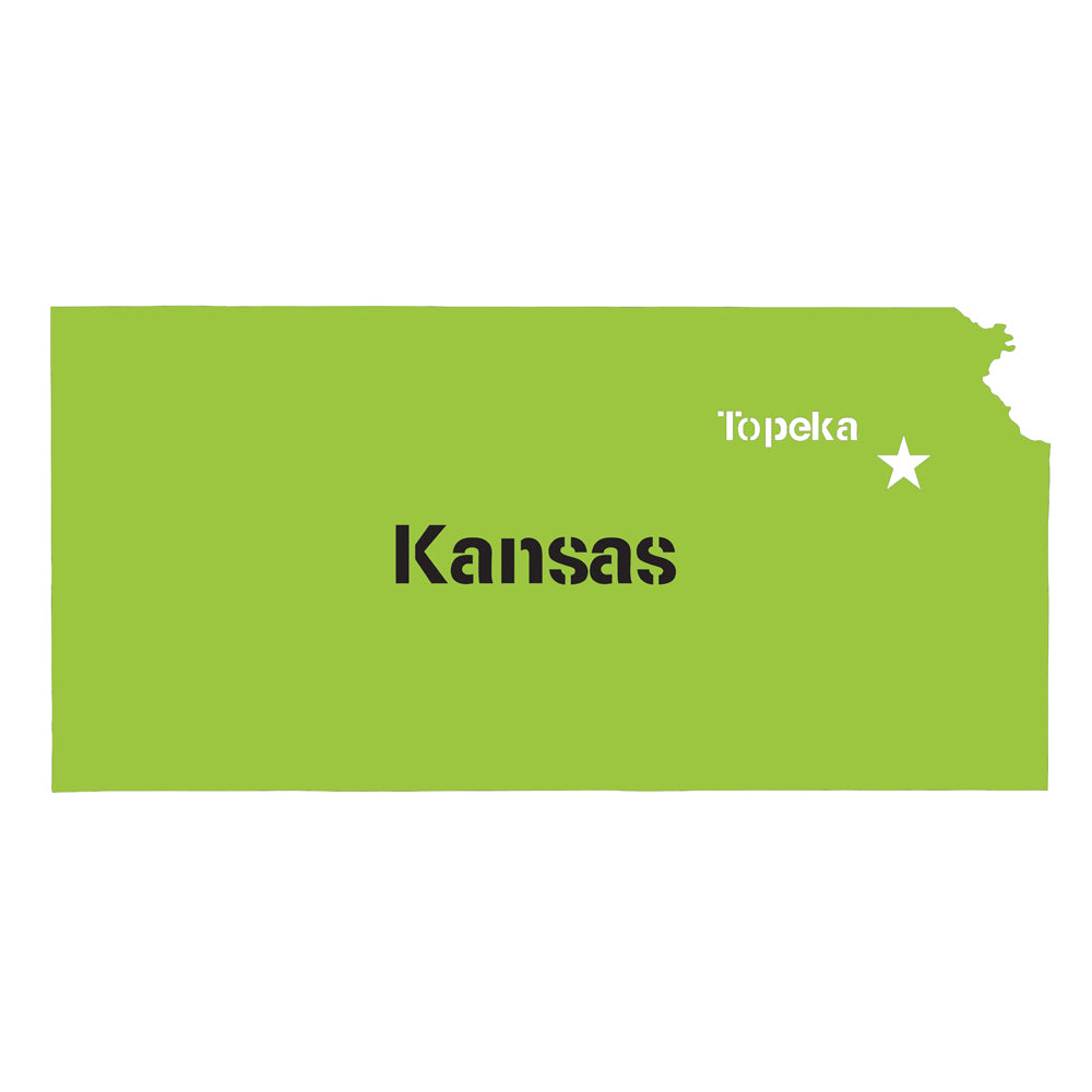 Kansas State Map Stencil – Stencil Ease