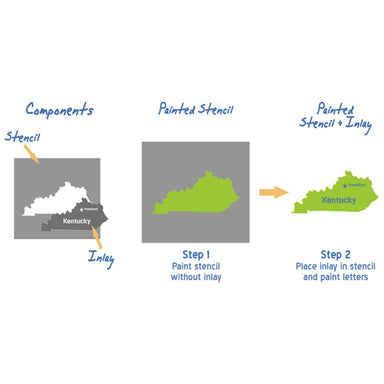 Kentucky State Map Stencil
