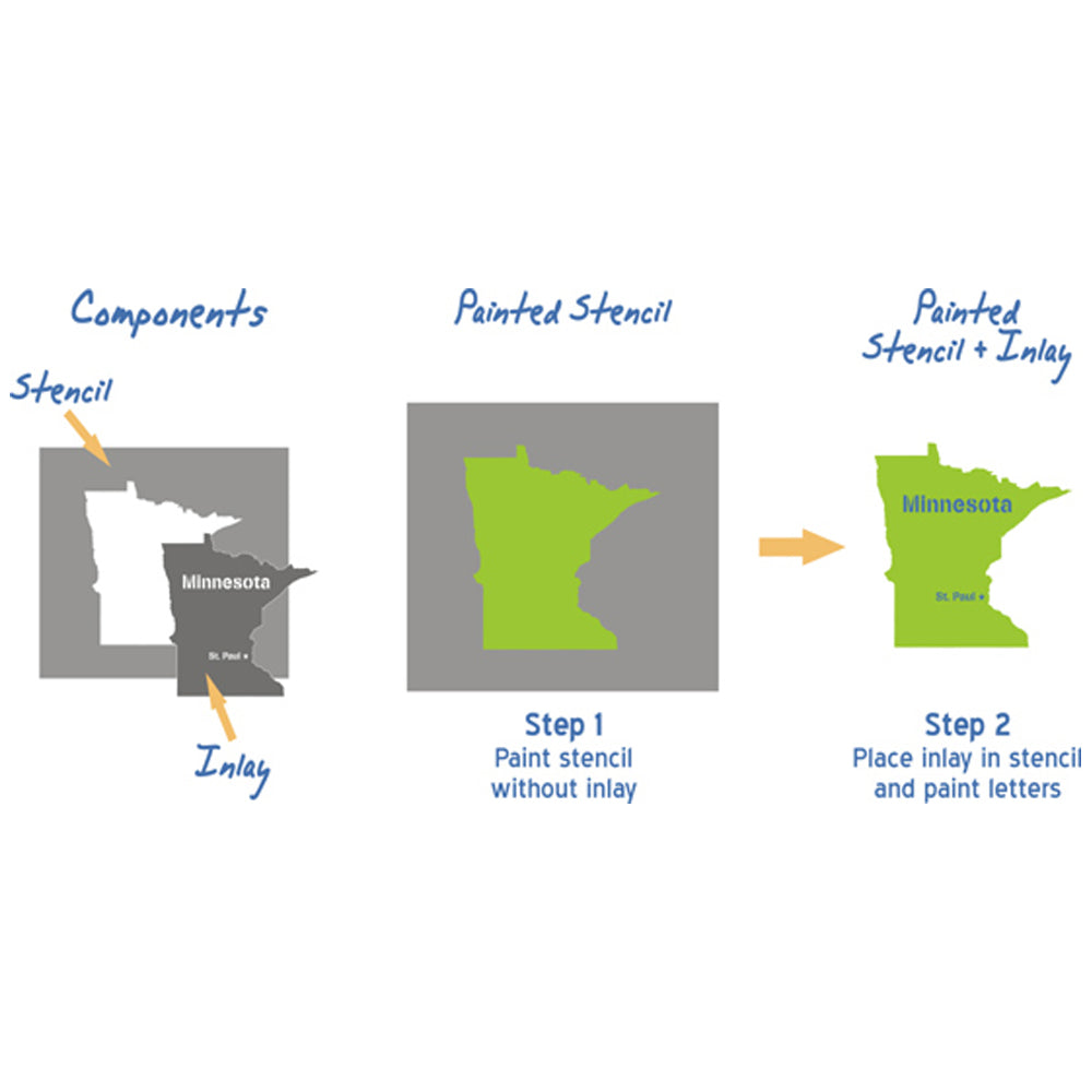 Minnesota State Map Stencil – Stencil Ease