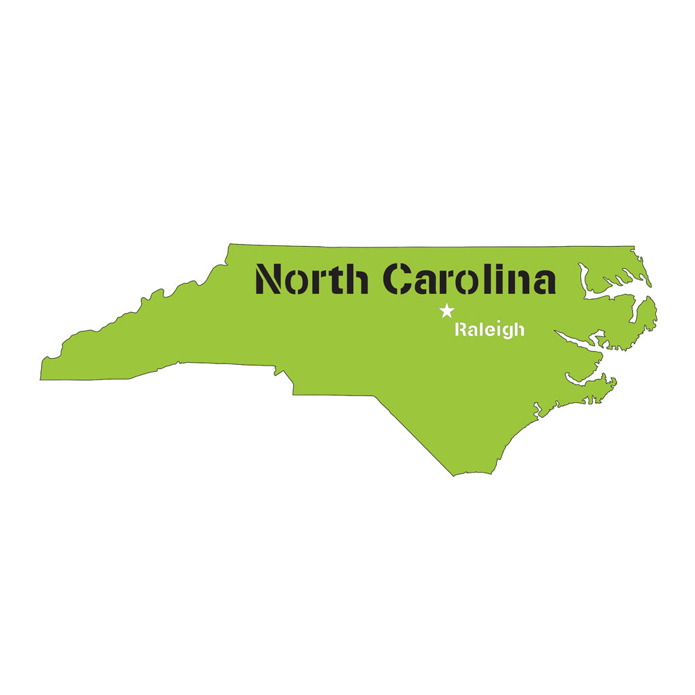 North Carolina State Map Stencil | Create Custom North Carolina Art ...